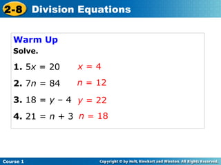 Division equations | PPT