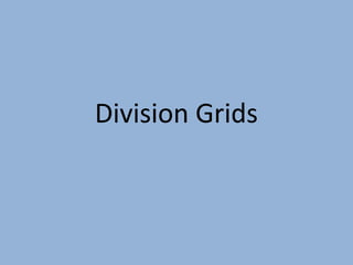 Division grids starter | PPT