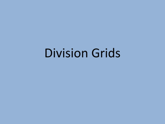 Division grids starter | PPT