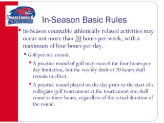 Division II Playing and Practice Seasons | PPT