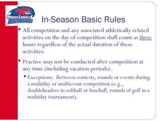 Division II Playing and Practice Seasons | PPT