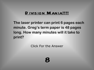 Division mania power point game | PPT