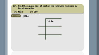 Square and square root - Division method | PPT