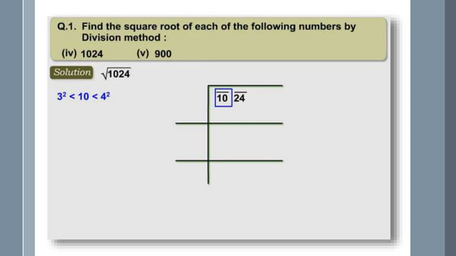 Square and square root - Division method | PPTX