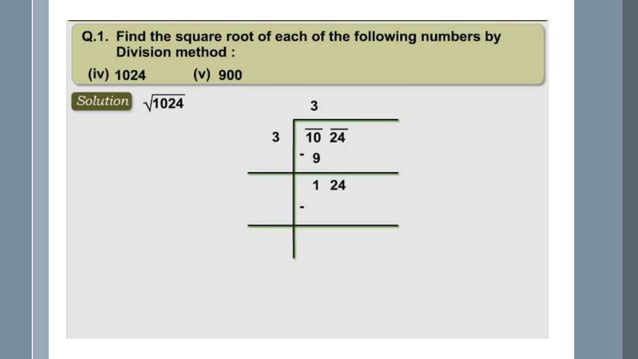 Square and square root - Division method | PPTX
