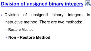 Division method Non Restoring.ppt