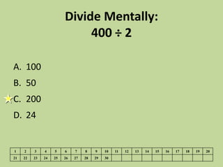 Division, mid chapter test, dividing decimals by whole numbers, 11 1-10 ...