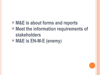 Monitoring and Evaluation Framework | PPT