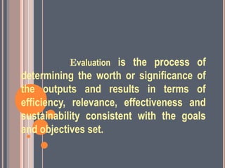 Monitoring and Evaluation Framework | PPT