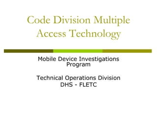 Division multiple access technology | PDF