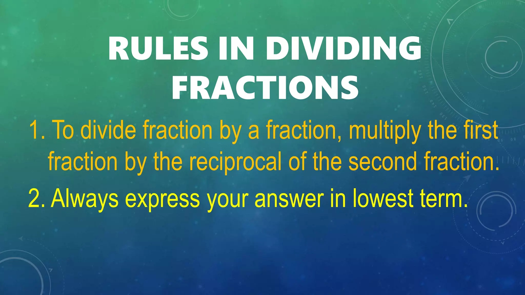 Division of a fraction by a fraction | PPTX