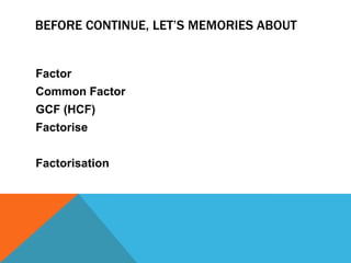 Division of algebraic expressions | PPTX