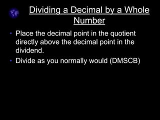 Division of decimals | PPTX