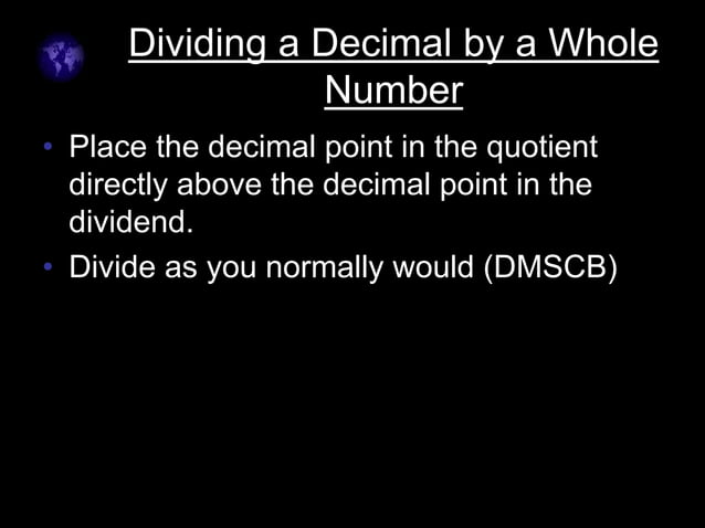 Division of decimals | PPTX