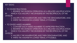 DIVISION OF FRACTIONS IN MATHEMATICS GRADE 5 | PPTX