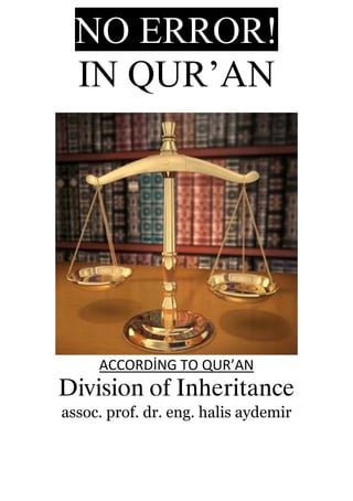 Division of Inheritance According to Quran | PDF