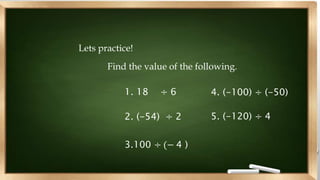 Division of integers | PPTX