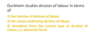 Division of Labour fOR Law students in short | PPTX