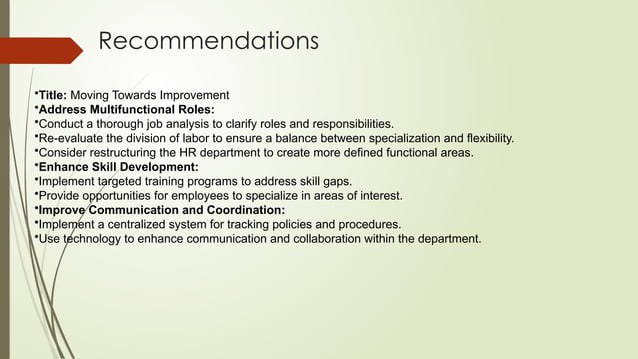 Division of Labour audit_Group5 on behaviour | PPT