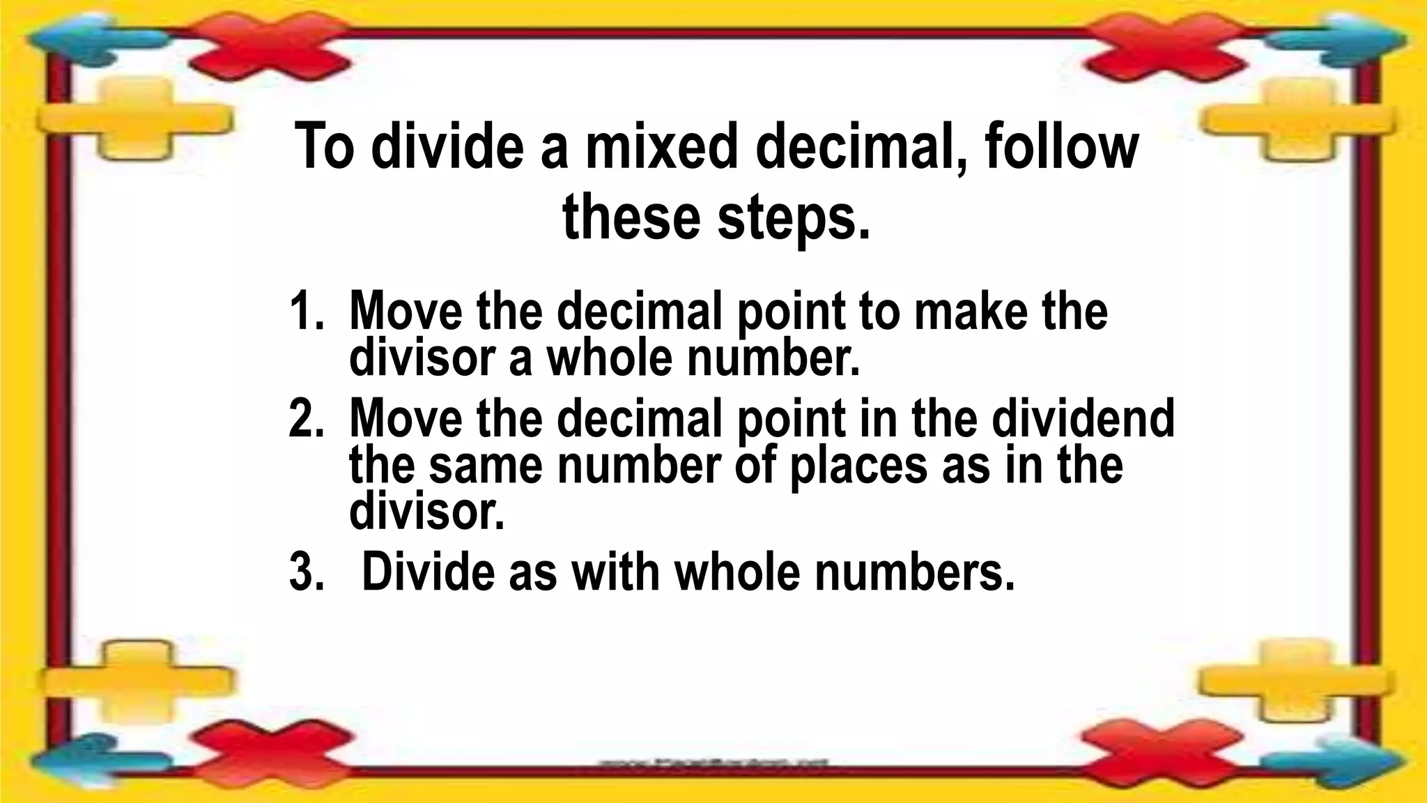 Division of mixed decimals | PPTX