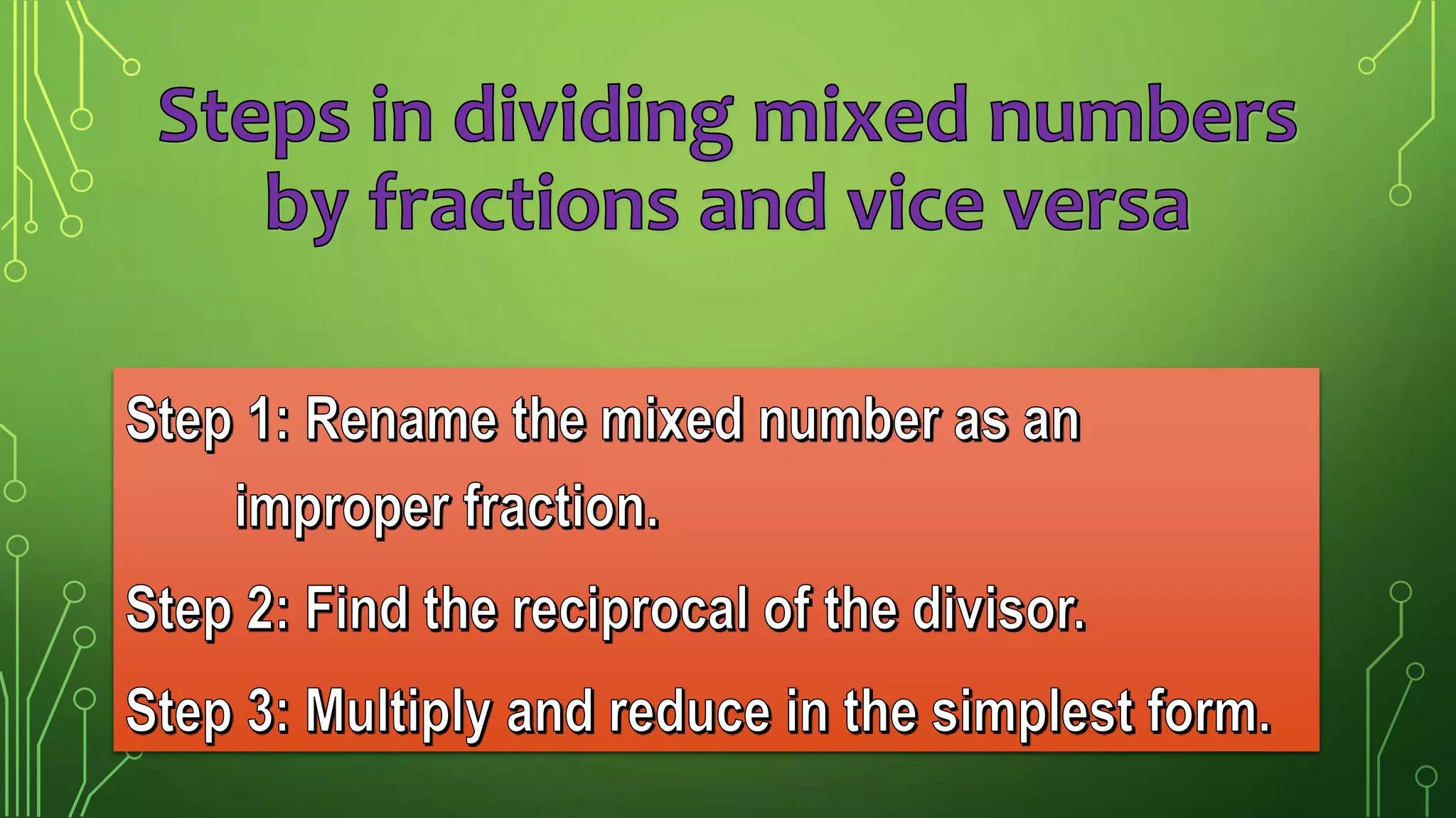 Division of mixed numbers by fractions and vice versa | PPT