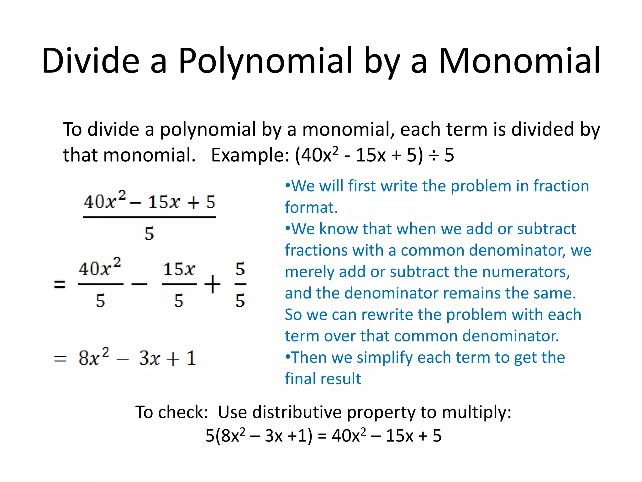 Division Of Polynomials | PPTX