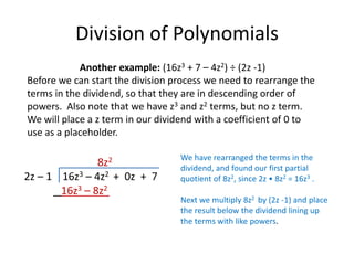 Division Of Polynomials | PPT