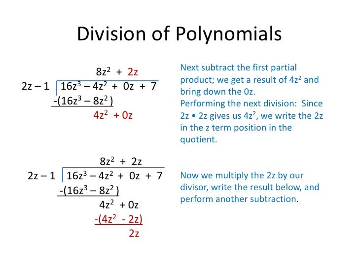 Division Of Polynomials F40 Division Of Polynomials F40