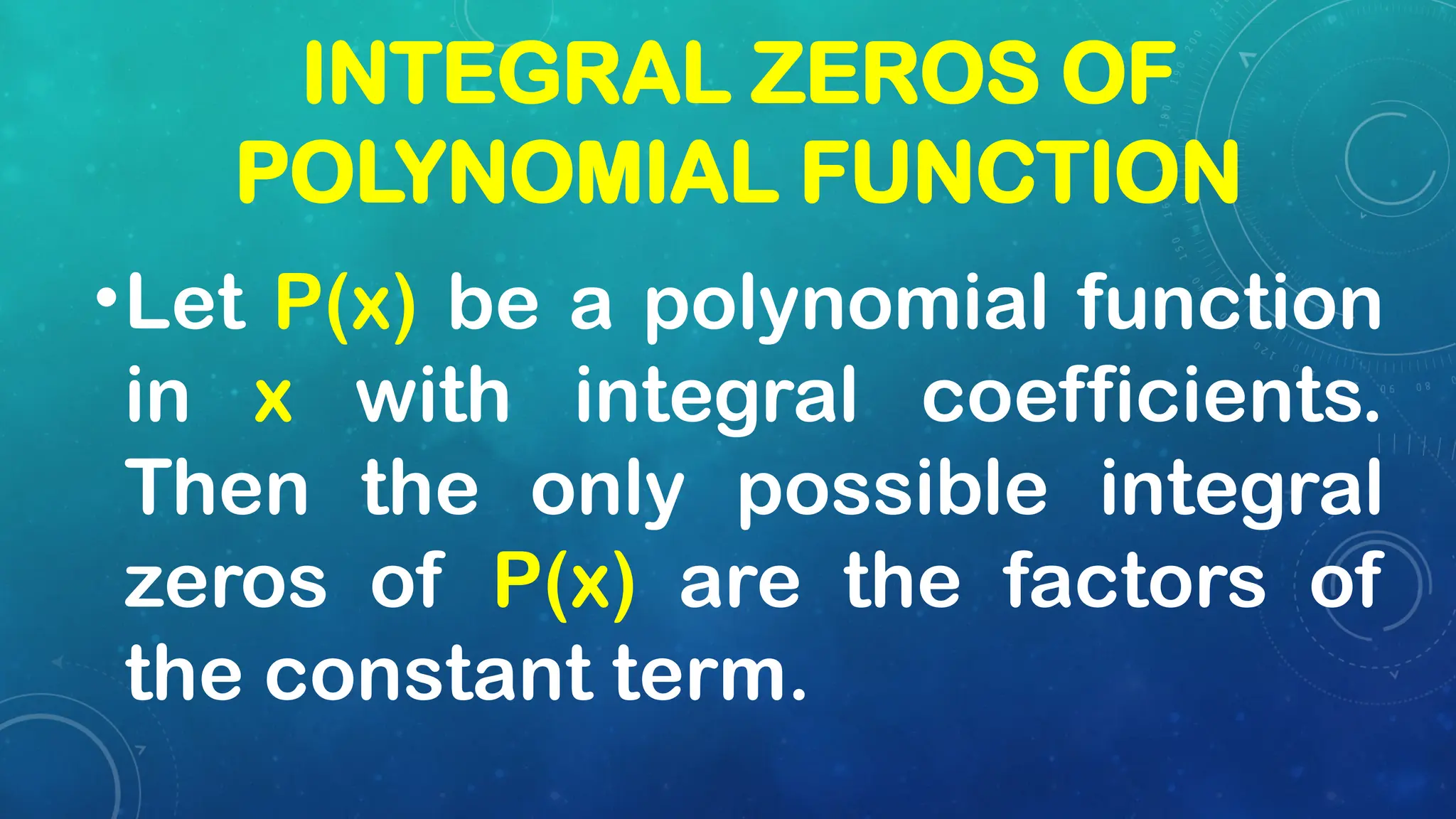 The Rational Root Theorem for Grade 10 Learners | PPTX