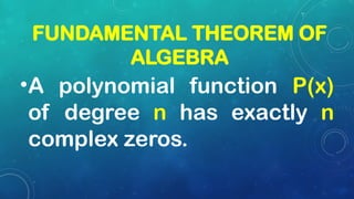 The Rational Root Theorem for Grade 10 Learners | PPTX