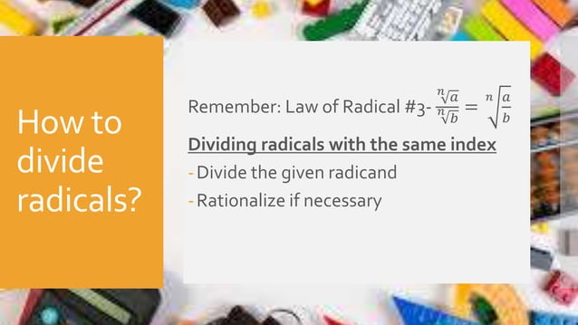 Division of Radicals.pptx | Physics | Science