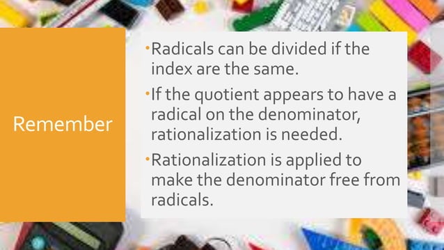 Division of Radicals.pptx | Physics | Science