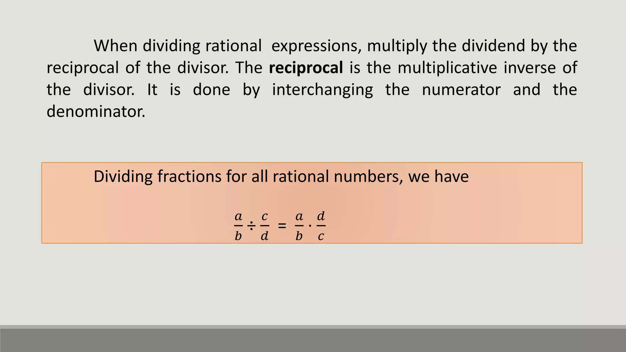 Division of rational expressions | PPTX