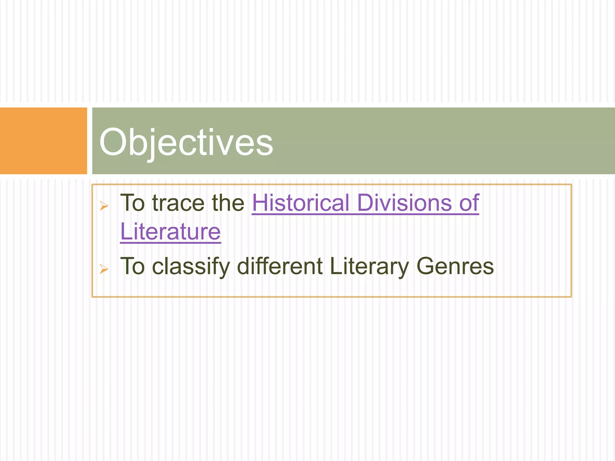 Divisions of literature | PPTX