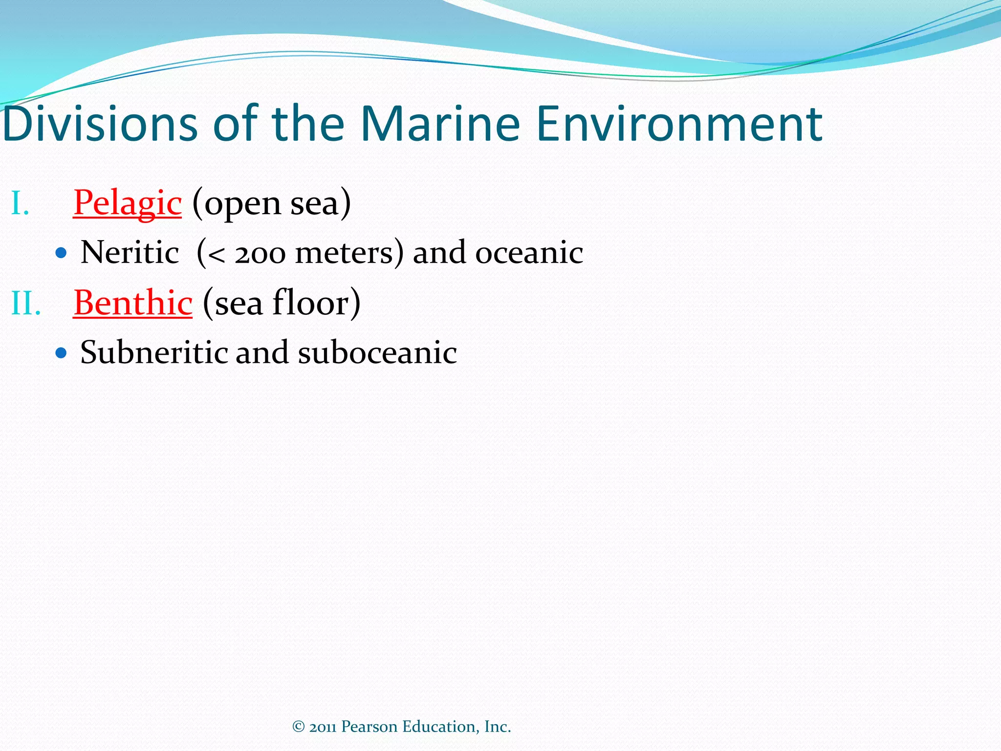Divisions of the Marine Environment | PPTX