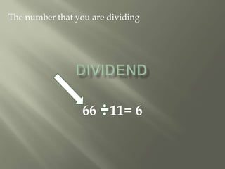 Division terminology | PPT