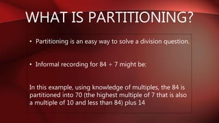 Division using partitioning | PPT