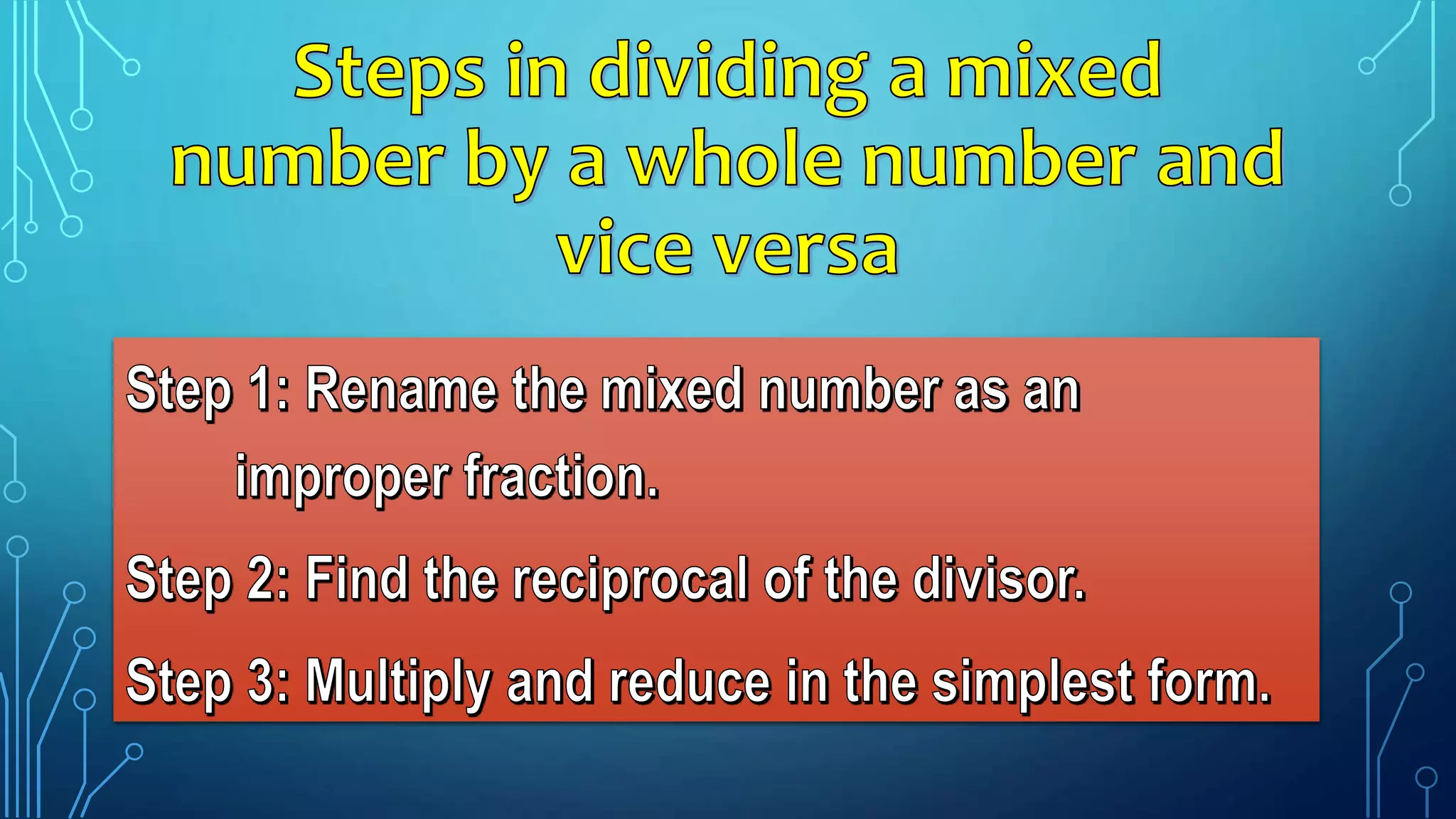 Division with a whole number and a mixed number | PPT