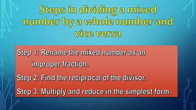 Division with a whole number and a mixed number | PPT