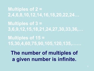 Divisors factors and multiples | PPT