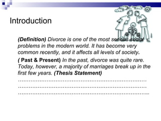 Causes and Effects of Divorce | PPT