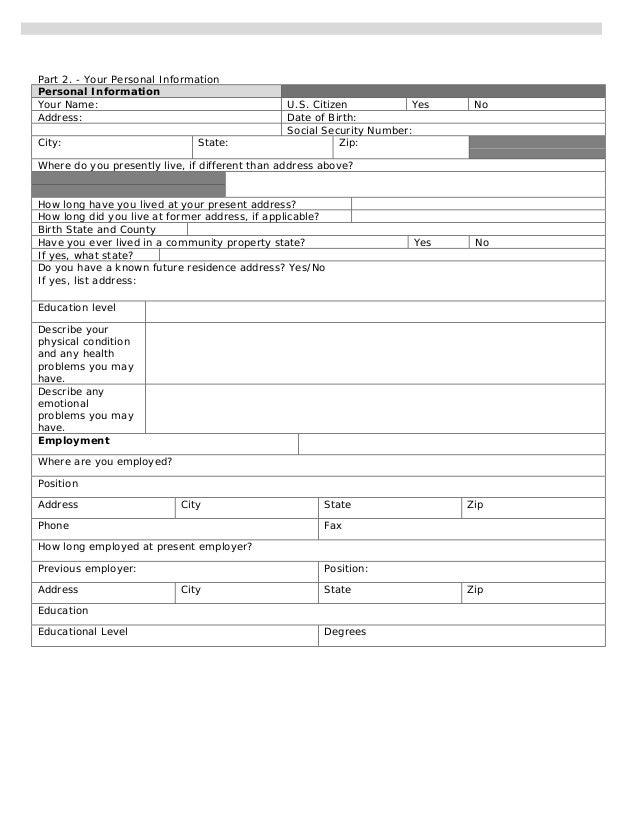 Divorce finance worksheet