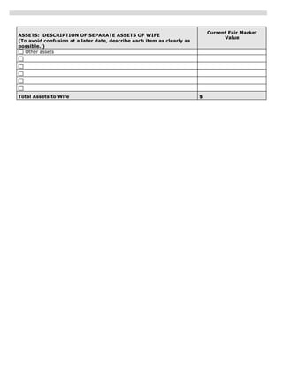 Divorce information and worksheet | PDF