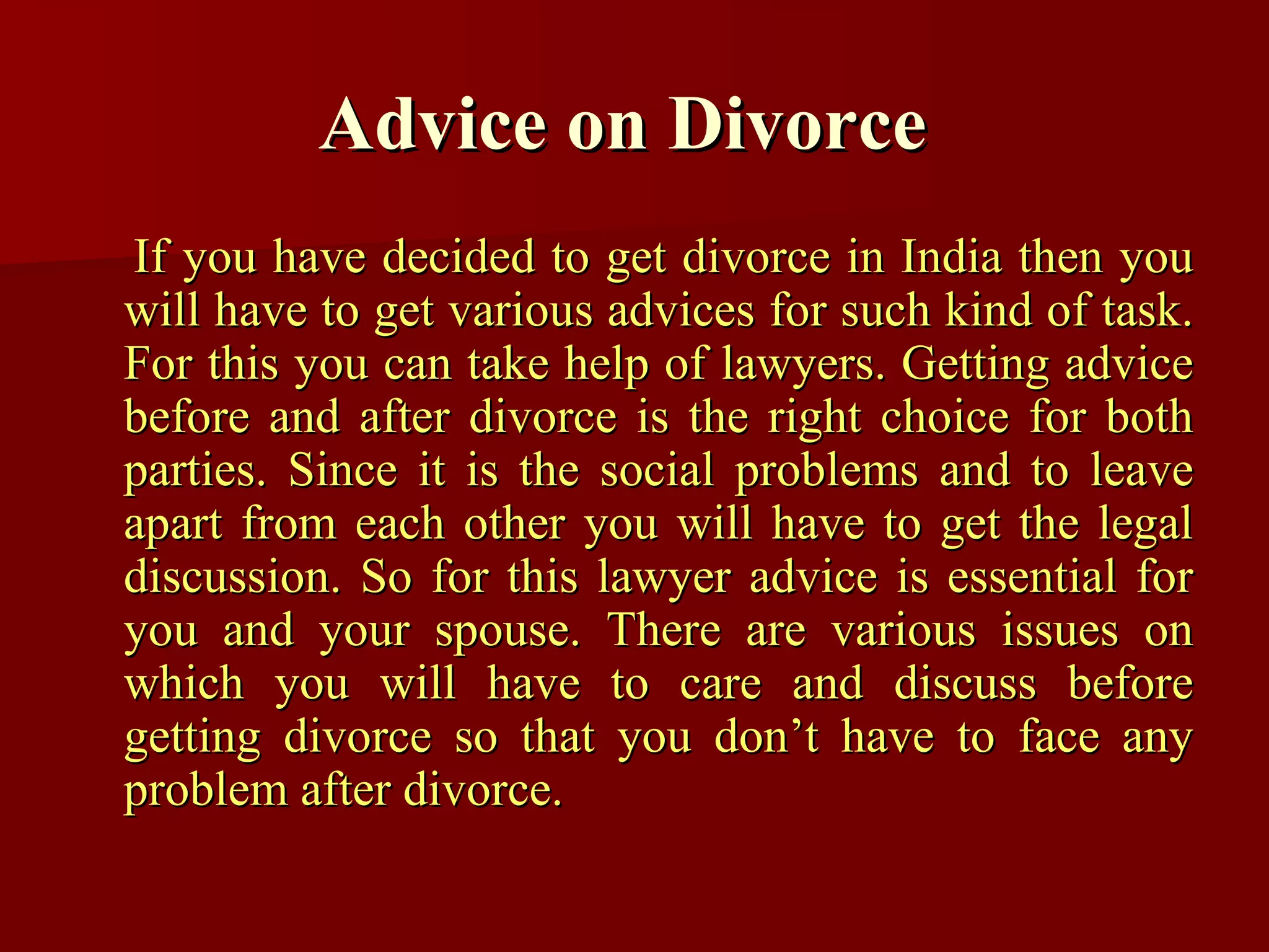 Divorce Laws in India | PPT