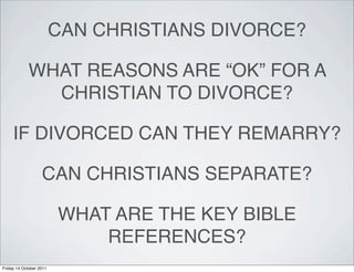 Divorce & Remarriage | PPT