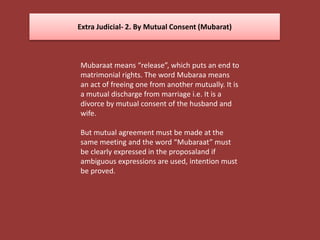 Divorce under muslim law | PPTX