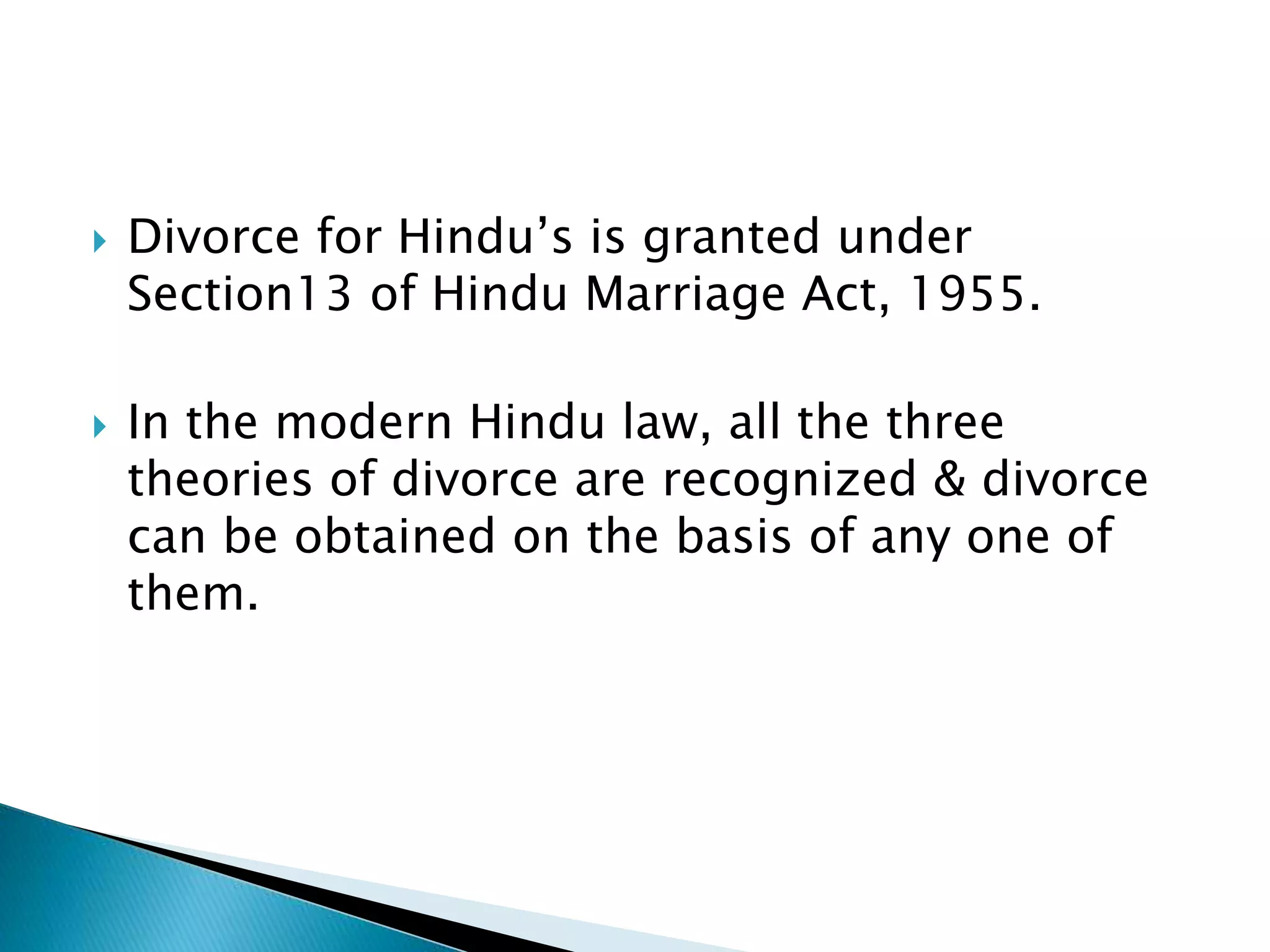 Divorce under the hindu marriage act, 1955 | PPTX | Hinduism | Religion & Spirituality