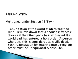 Divorce under the hindu marriage act, 1955 | PPTX