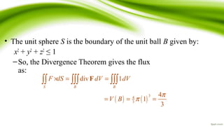 Divrgence theorem with example | PPT