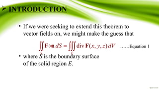 Divrgence theorem with example | PPT